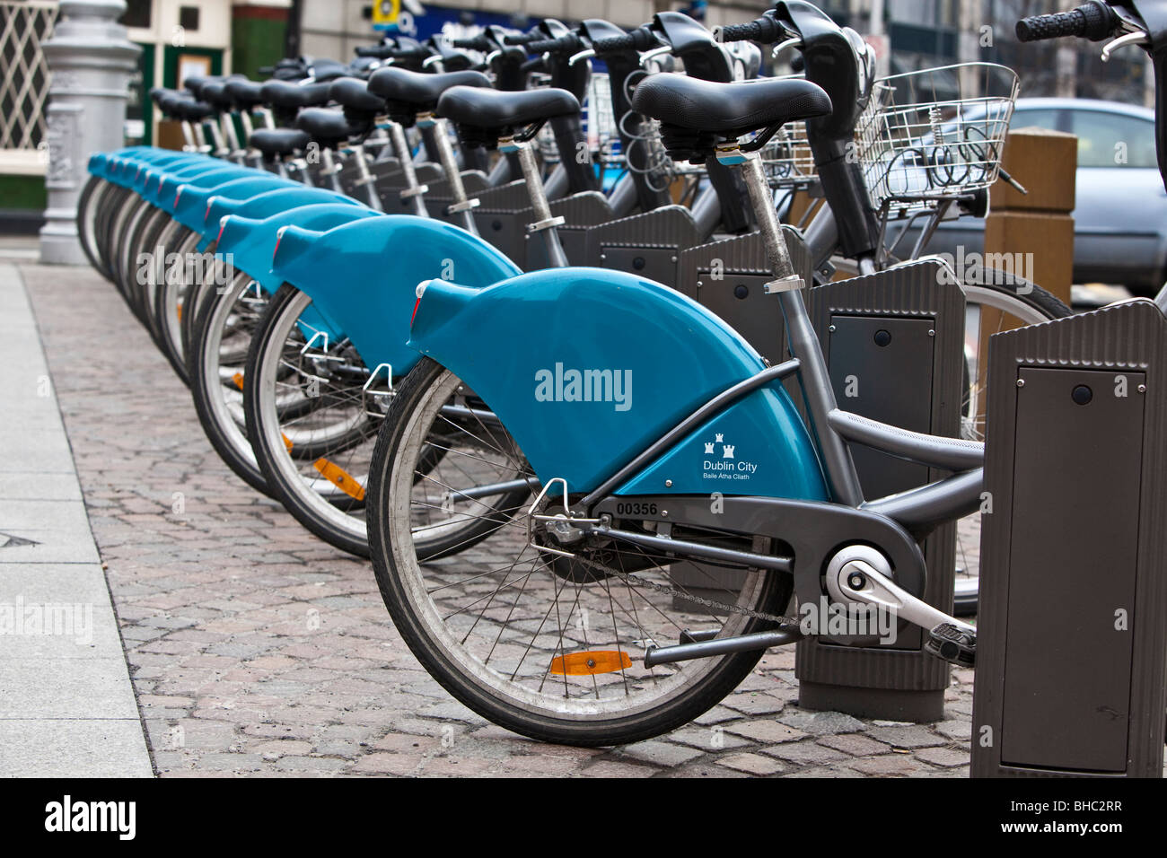 Bicycles in the steet. Dublin, Ireland Stock Photo - Alamy