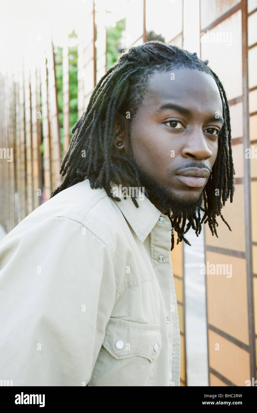 Portrait of African man outdoors Stock Photo - Alamy