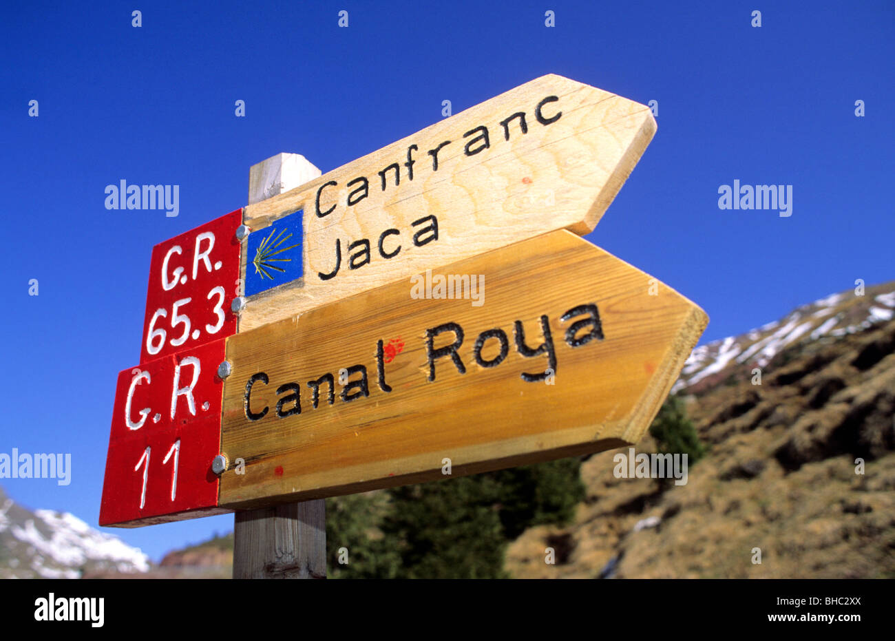 Roadsign sign to spain hi-res stock photography and images - Alamy
