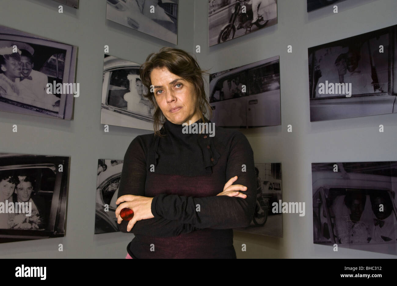 Brazilian artist Rosangela Renno with artwork on show at artes mundi ...