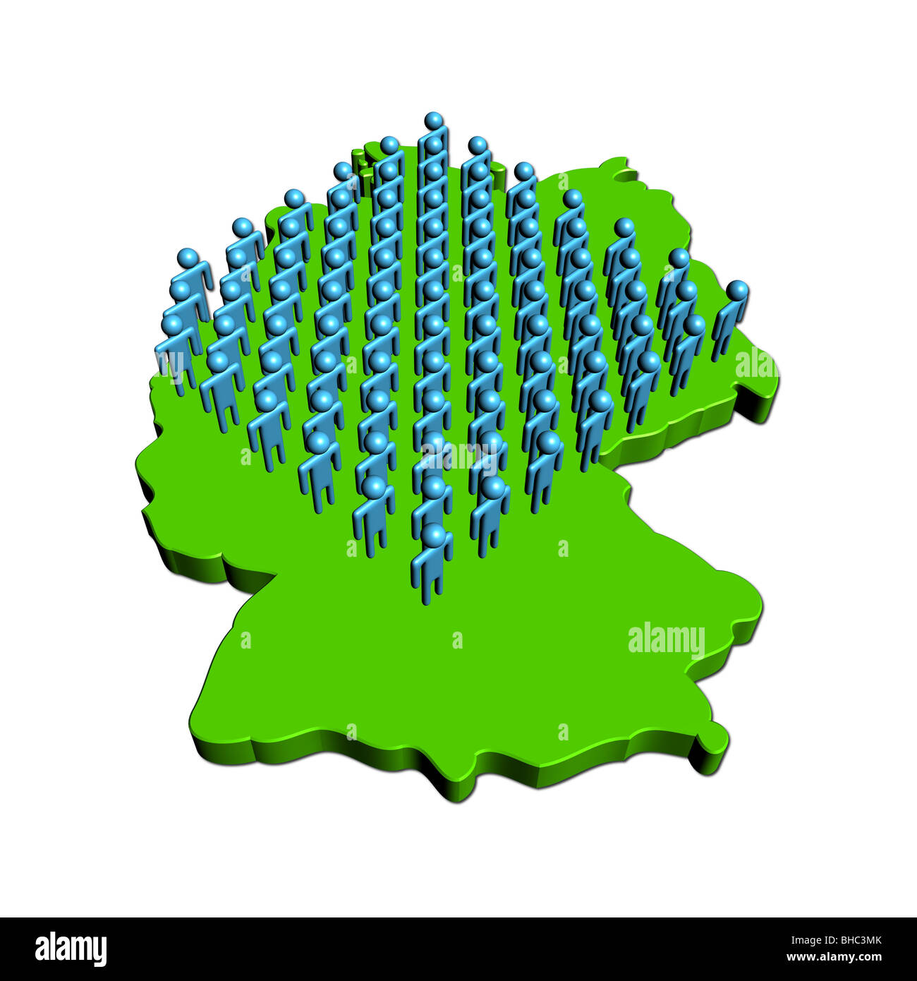 group of abstract people on map of Germany illustration Stock Photo - Alamy