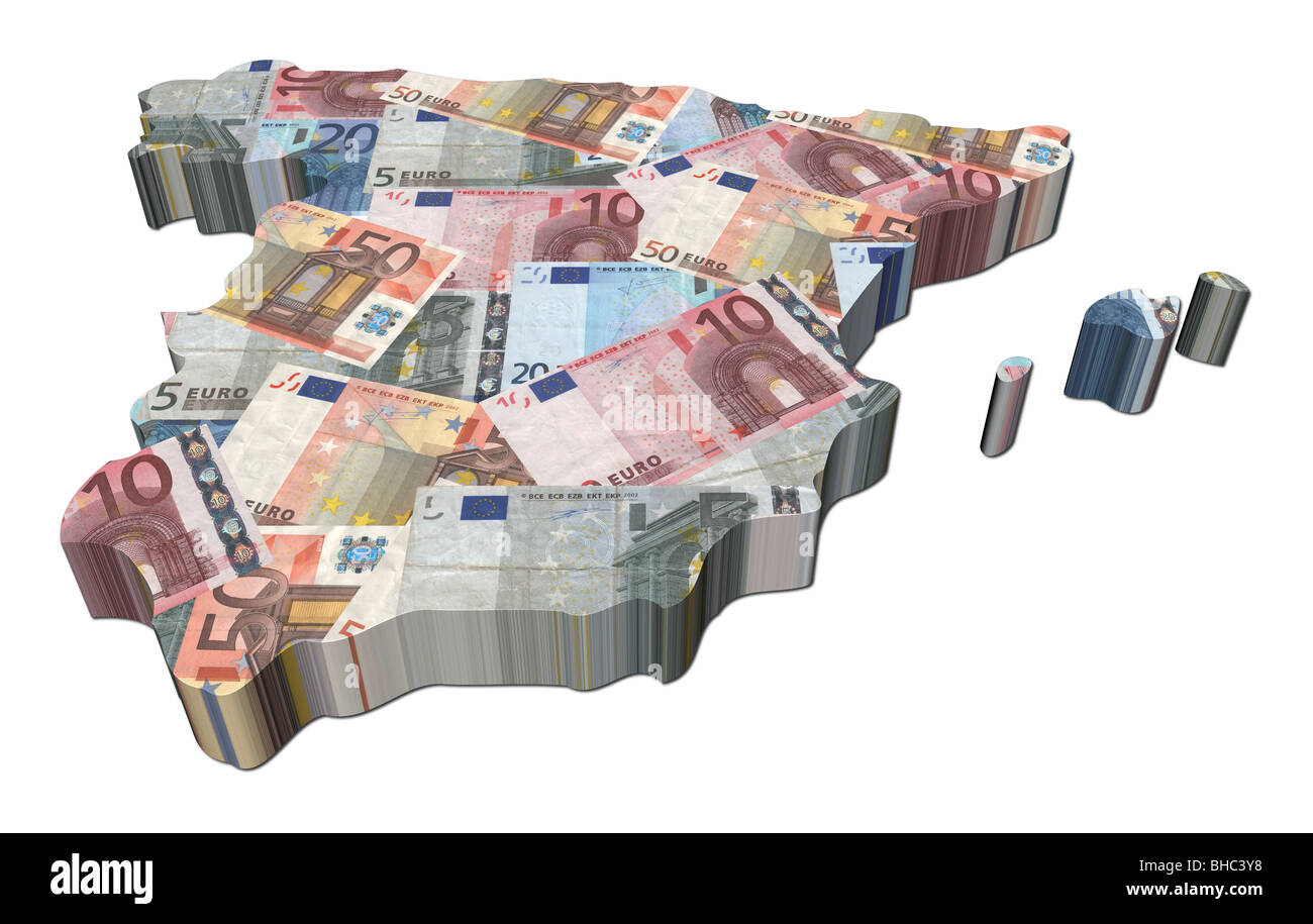 Render spain 3d map Cut Out Stock Images & Pictures - Alamy