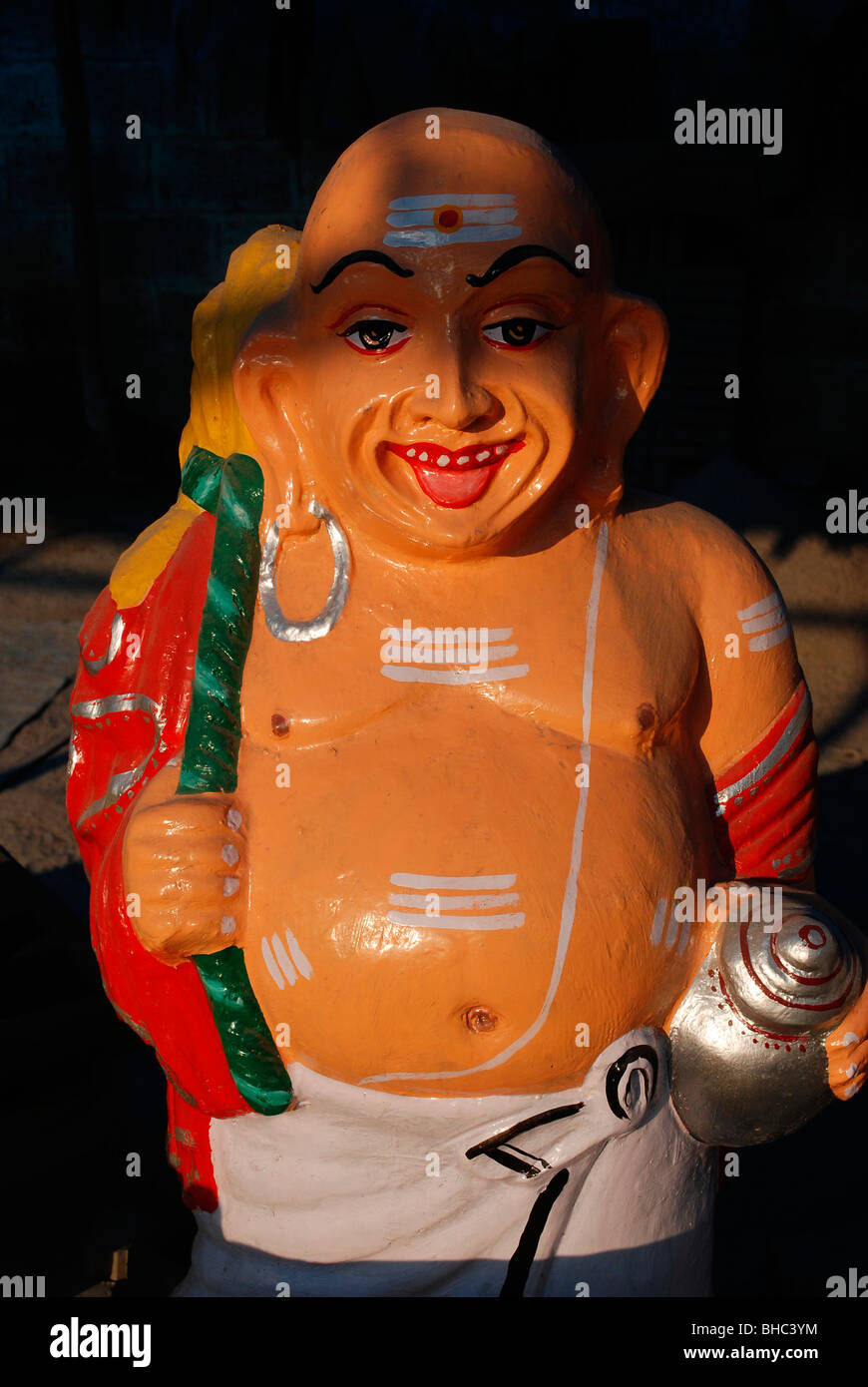 a clay idol of laughing brahmin ; india Stock Photo - Alamy