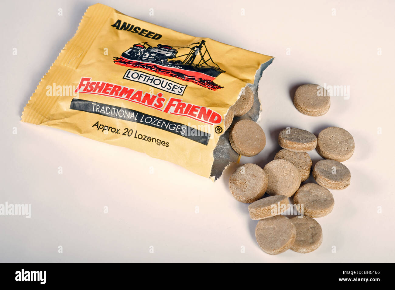 Packet of Lofthouse's Fisherman's Friend lozenges Stock Photo - Alamy