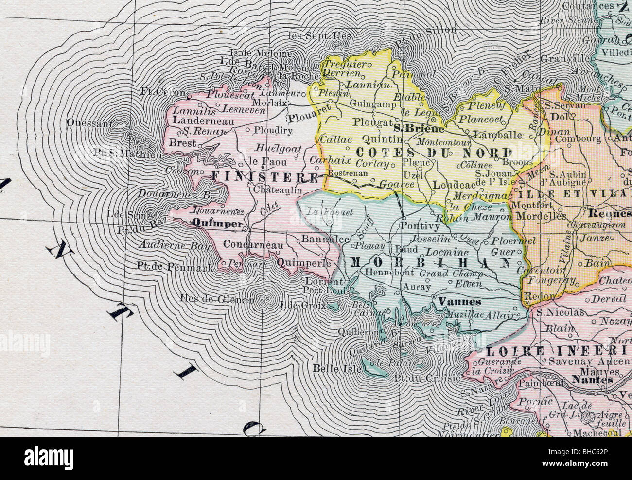 Map of brittany hi-res stock photography and images - Alamy