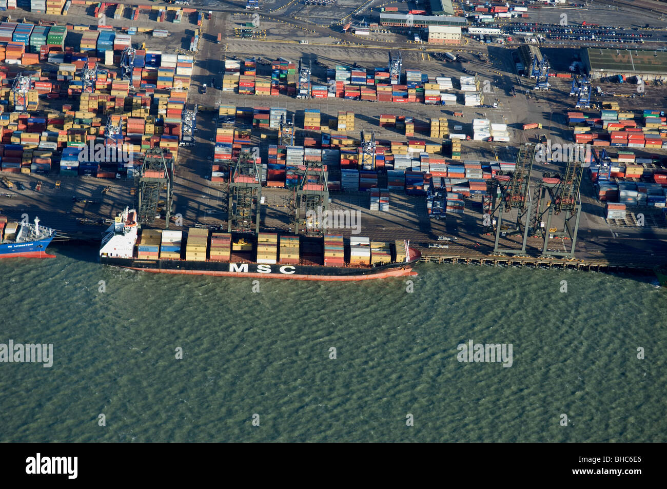 The MSC Lara in Felixstowe Port UK Stock Photo - Alamy