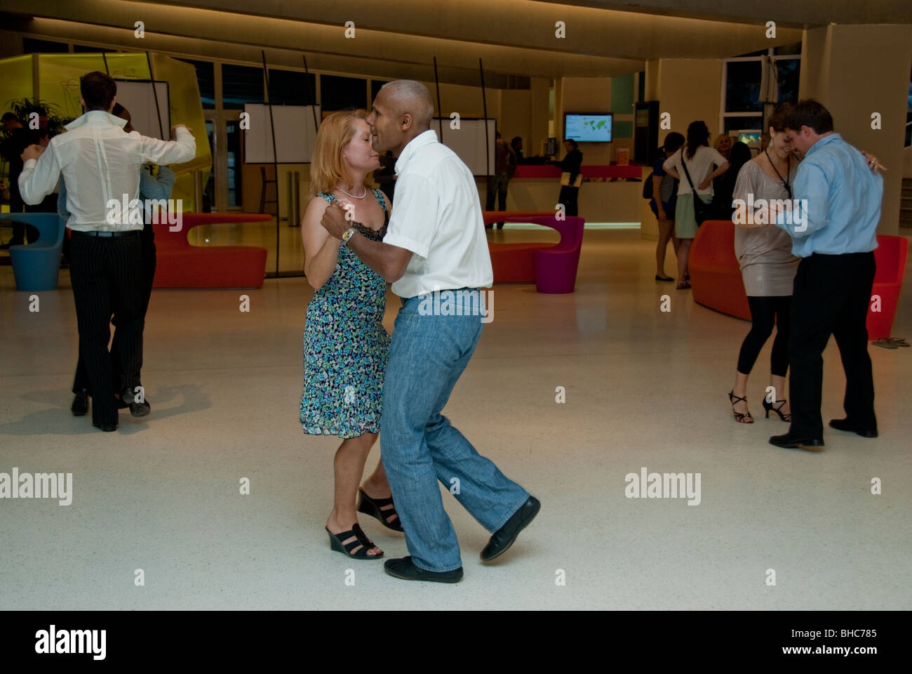 Paris, France, Mixed Couples Dance Salsa in Room dance party diverse people Stock Photo - Alamy