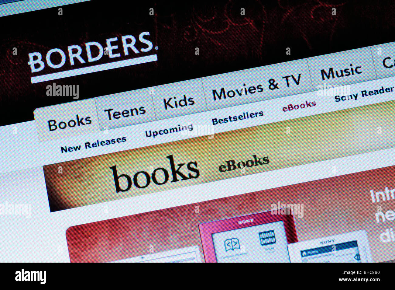 Borders bookstore website Stock Photo - Alamy
