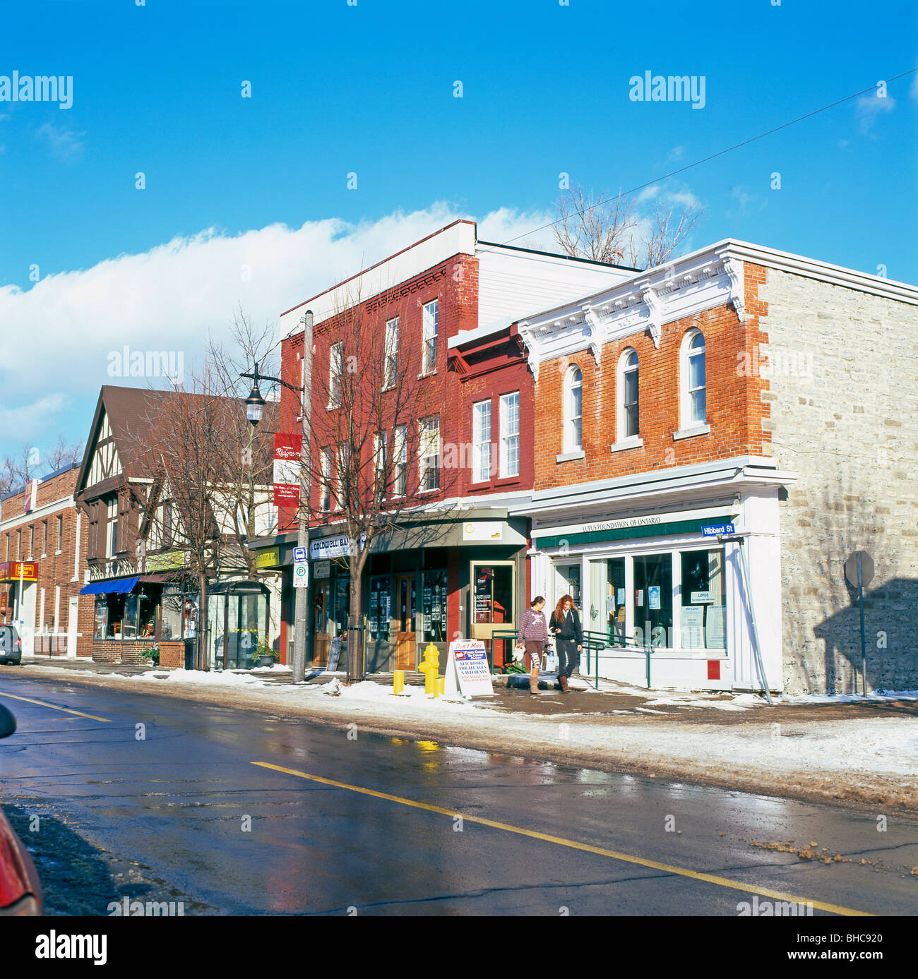 Main Street in winter, Ridgeway Ontario Canada KATHY DEWITT Stock Photo ...