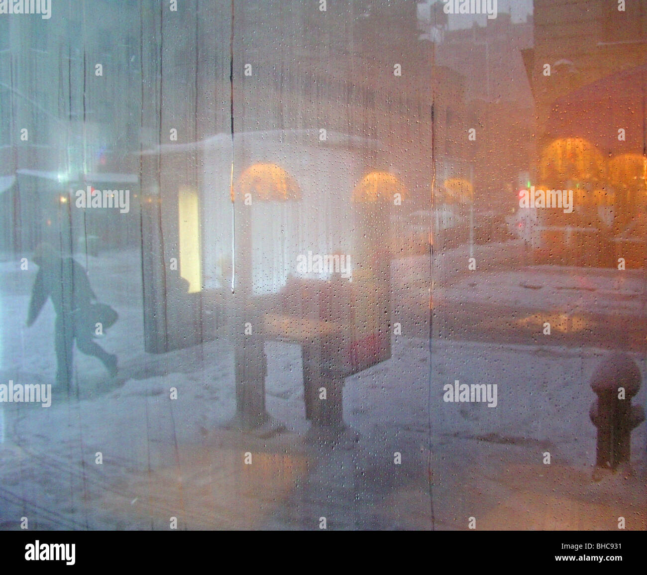 New York City snowstorm abstract Stock Photo - Alamy