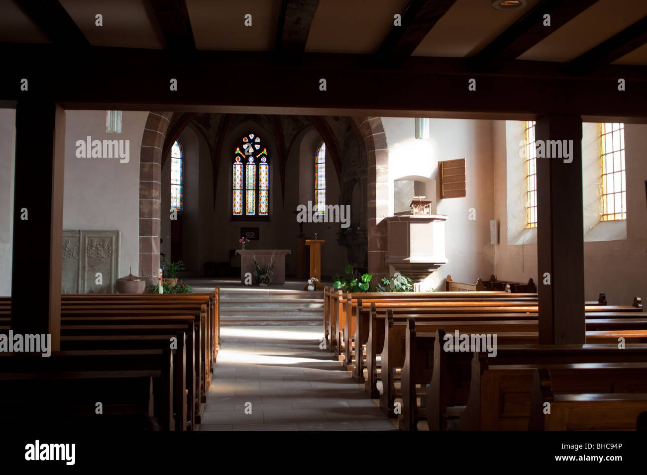 Inside the church Stock Photo - Alamy