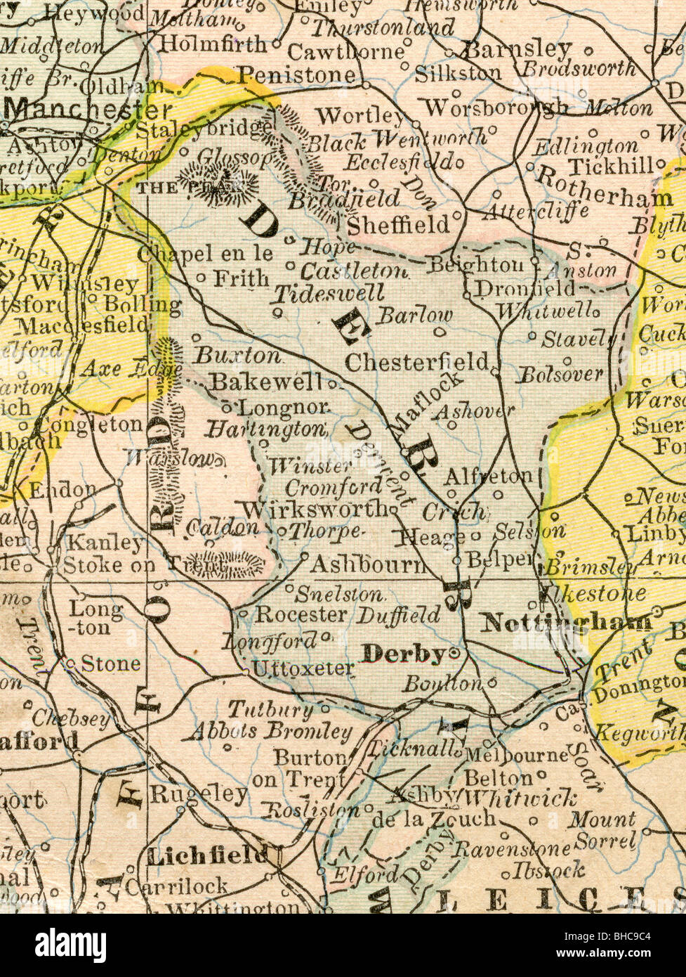 Derby map hi-res stock photography and images - Alamy