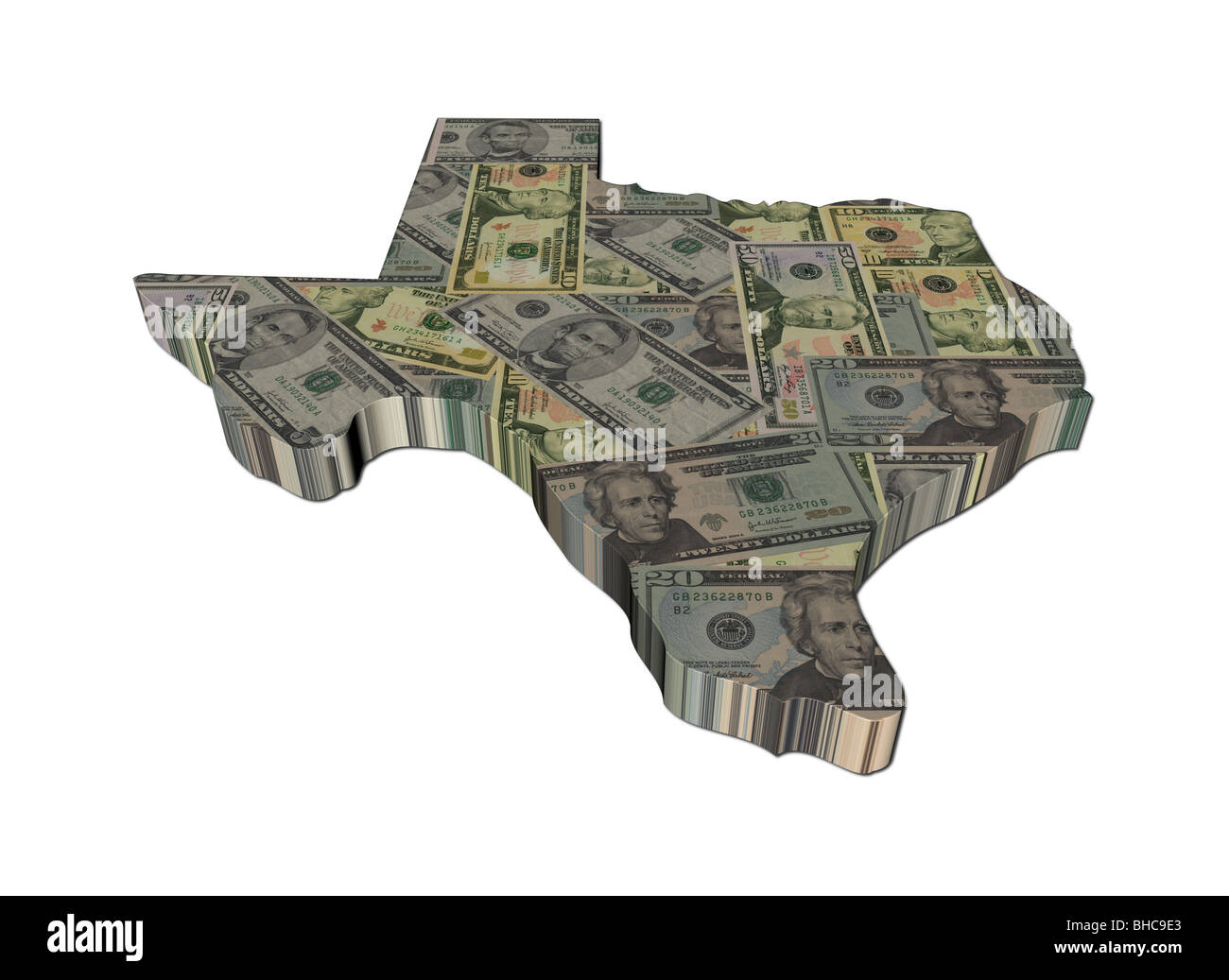 Texan map Cut Out Stock Images & Pictures - Alamy