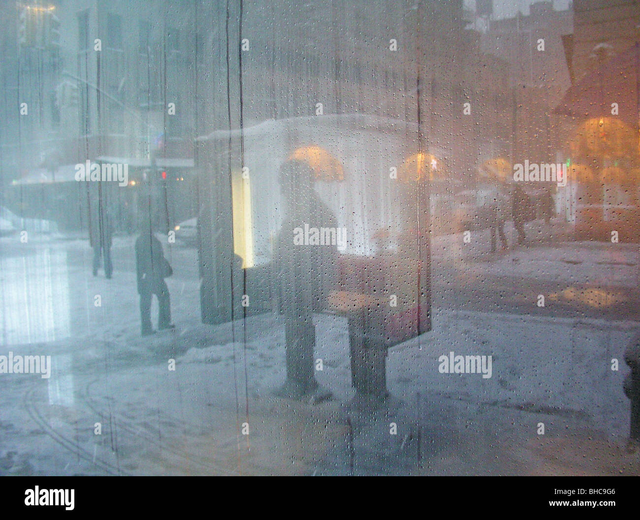 New York City snowstorm abstract Stock Photo - Alamy