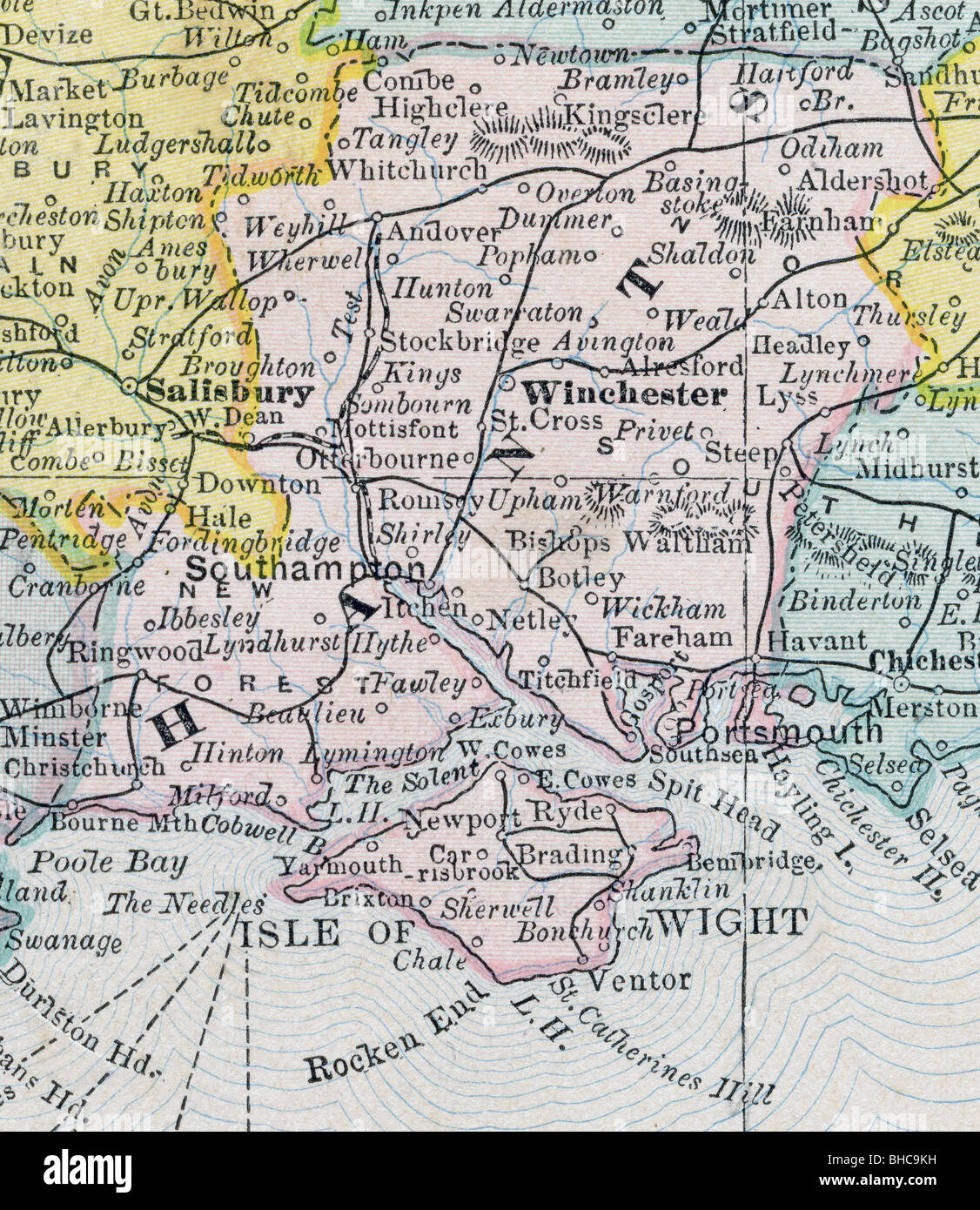 Old map hants county hi-res stock photography and images - Alamy
