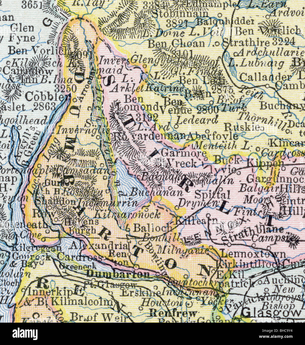 Map of dumbarton hi-res stock photography and images - Alamy