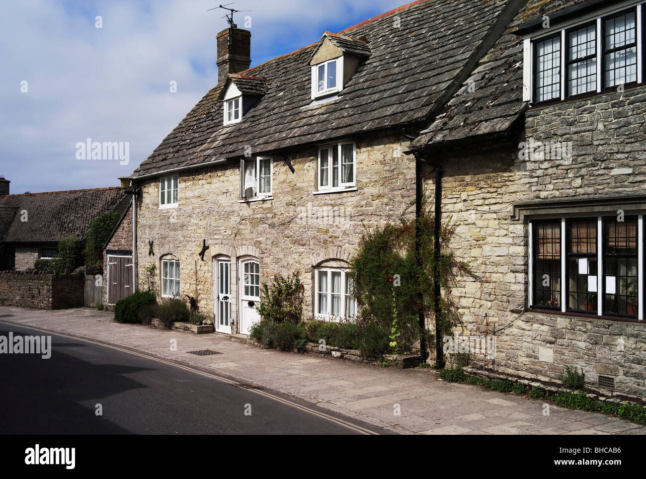 views of corfe castle vllage from the purbeck way long distance ...