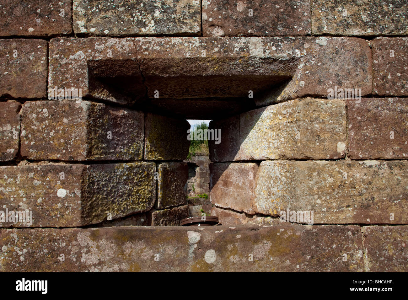 Loophole in a old castle Stock Photo - Alamy