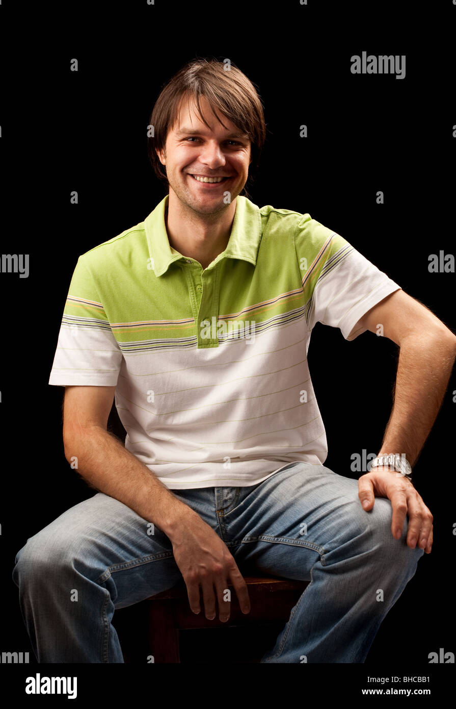 Low key portrait of a handsome young man Stock Photo - Alamy