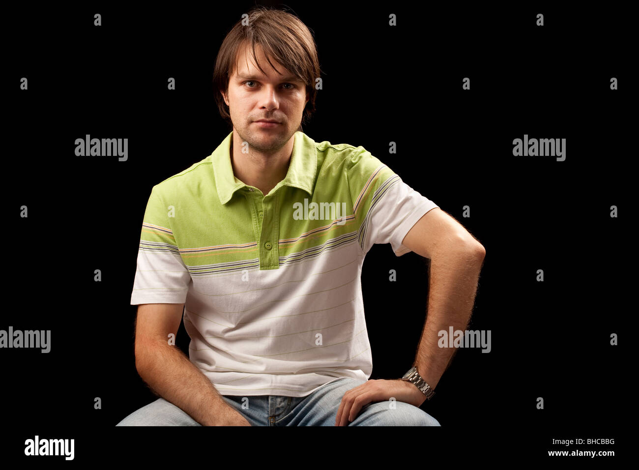 Low key portrait of a handsome young man Stock Photo - Alamy