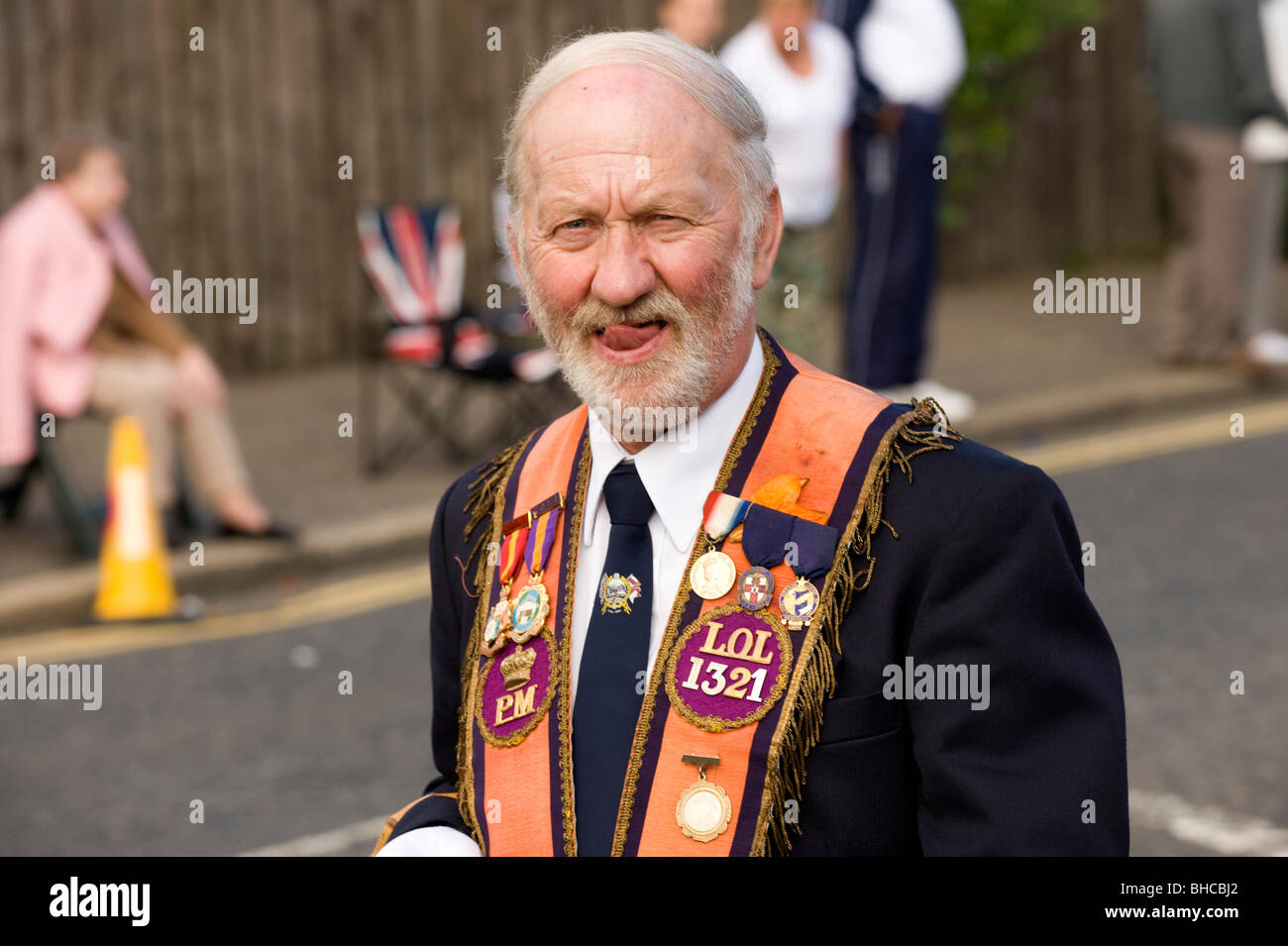 Twelfth of July Loyalist parade, Belfast, Northern Ireland Stock Photo ...