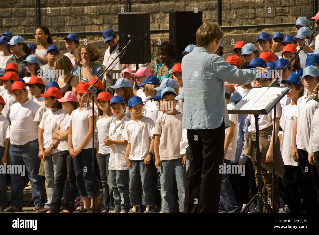 Paris, France, Public Events, Large Crowd of People, Teens, "Fete de la ...