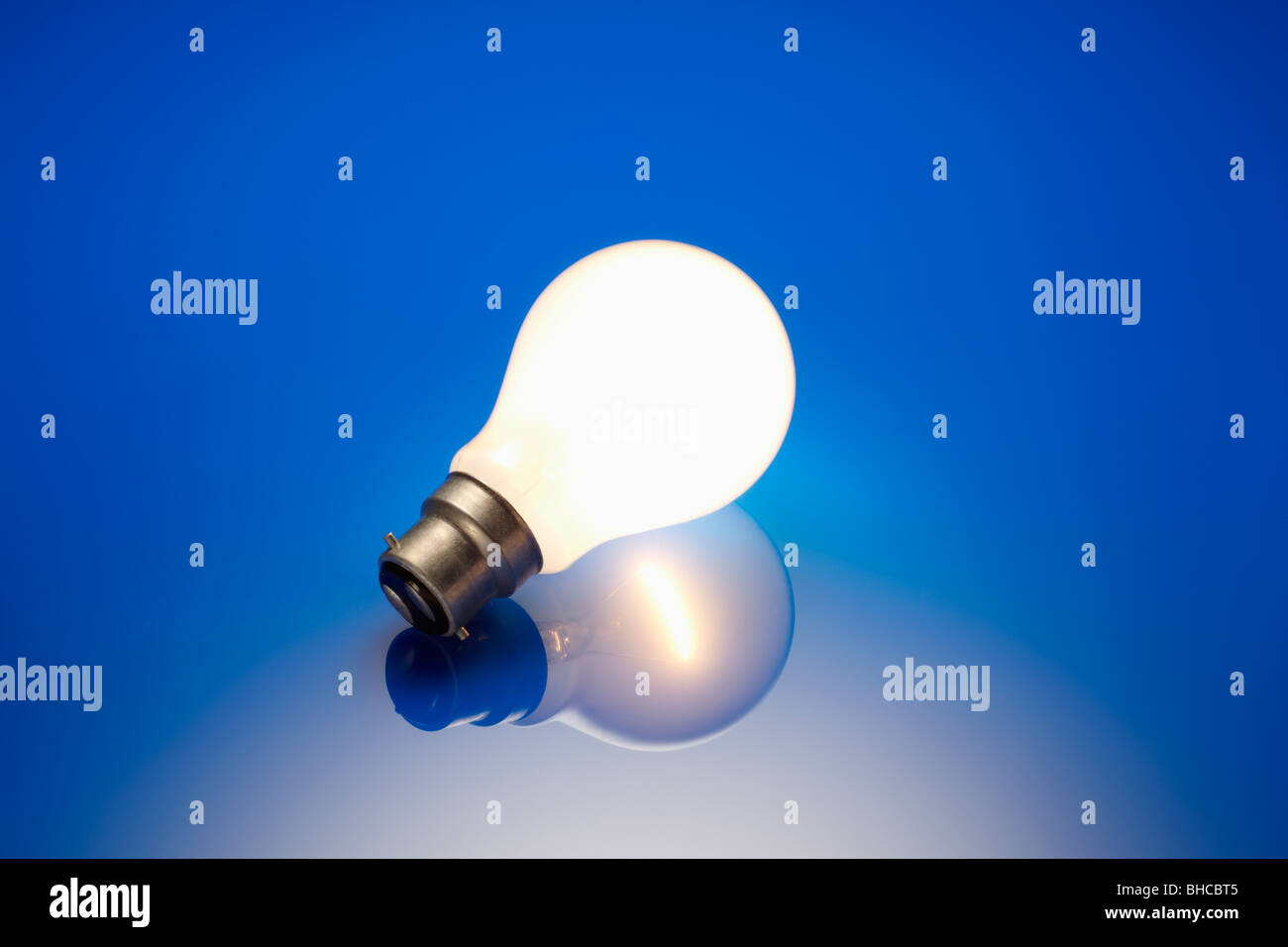 Standard Light Bulb Illuminated Stock Photo - Alamy