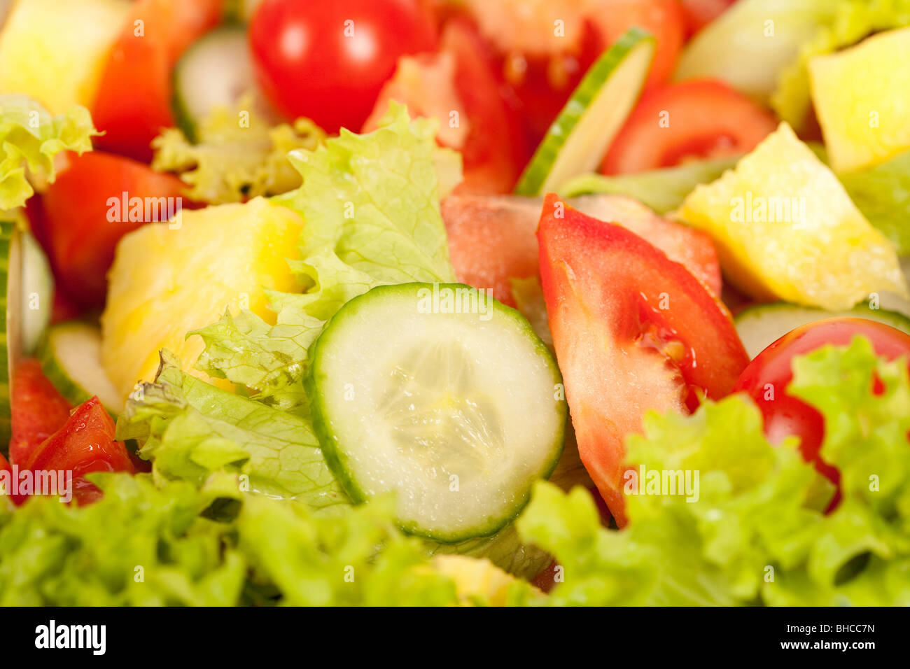 Assortment fresh salads in Cut Out Stock Images & Pictures - Alamy