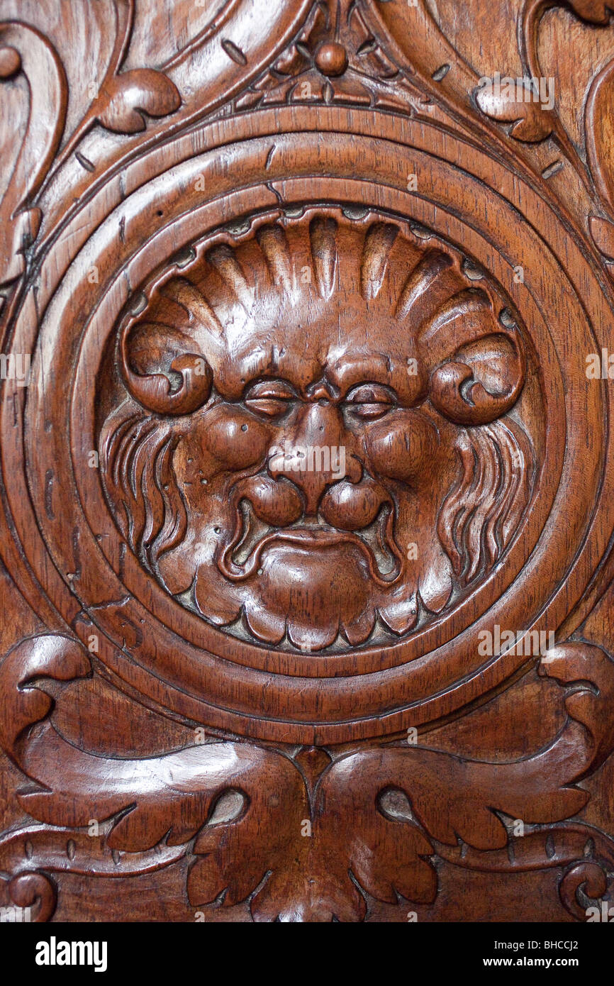 Sculpture in a french castle of the King Louis Stock Photo - Alamy