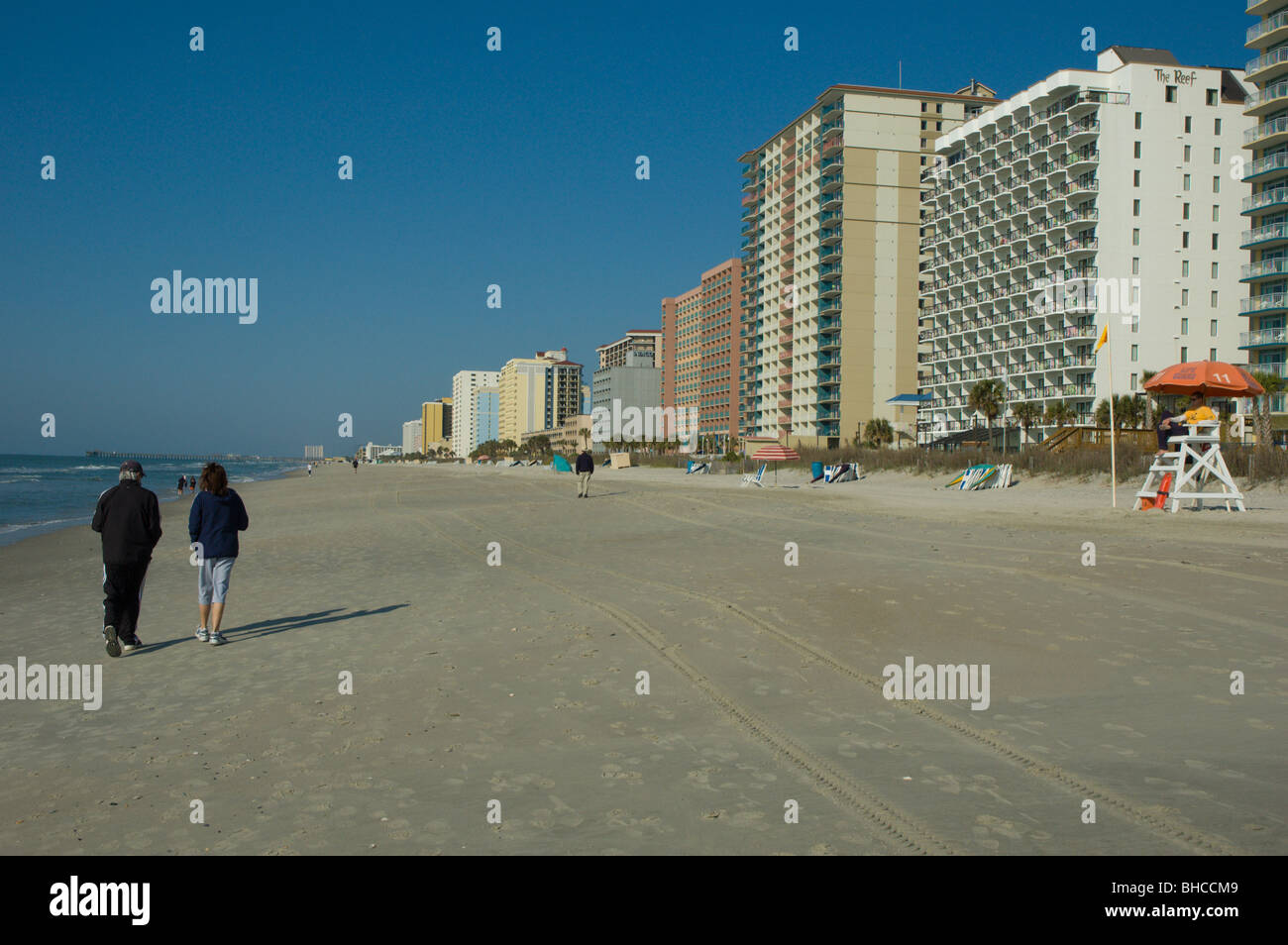 Beach and ocean-front highrise hotels and condominiums in Myrtle Beach ...