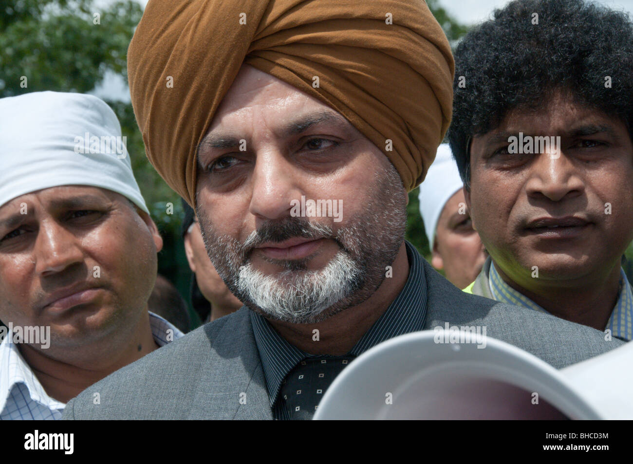 Ravidassia March against Caste Discrimination by Sikhs. Man with turban ...