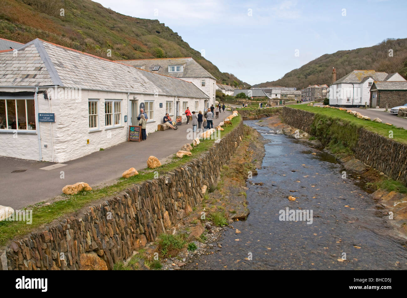 Boscastle, Cornwall after restoration work following the 2004 flood ...
