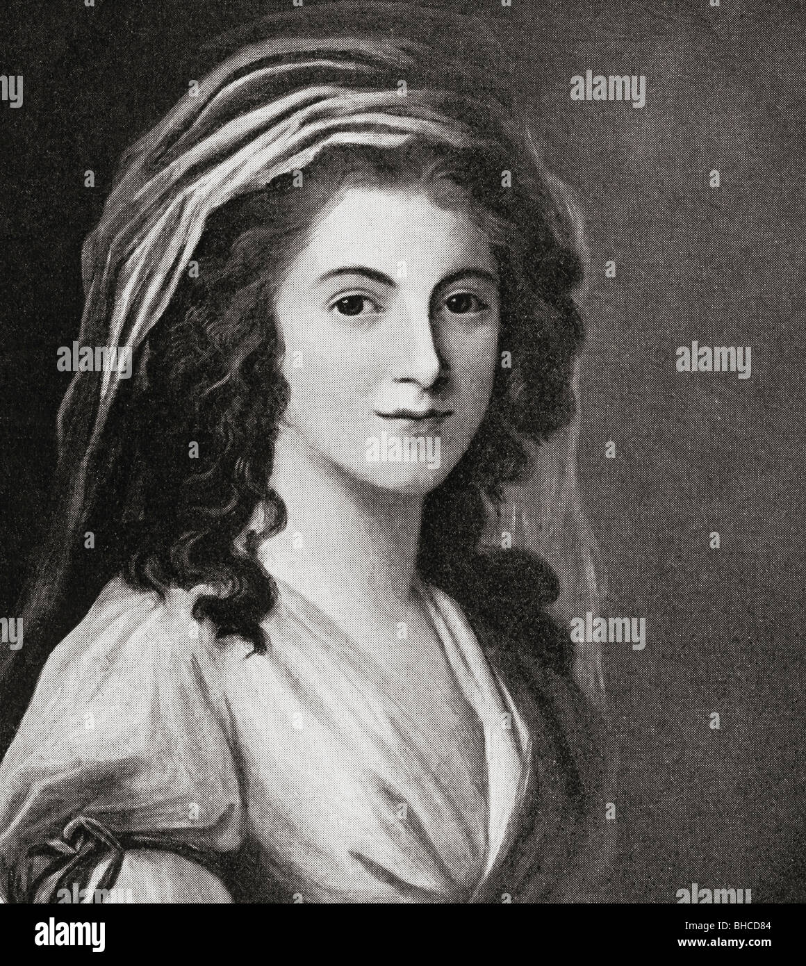 Mary Robinson née Darby, 1757 to 1800. English poet, actress and ...