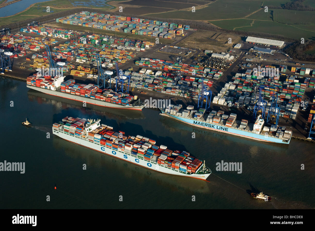 The Port of Felixstowe Trinity Terminal UK Stock Photo - Alamy