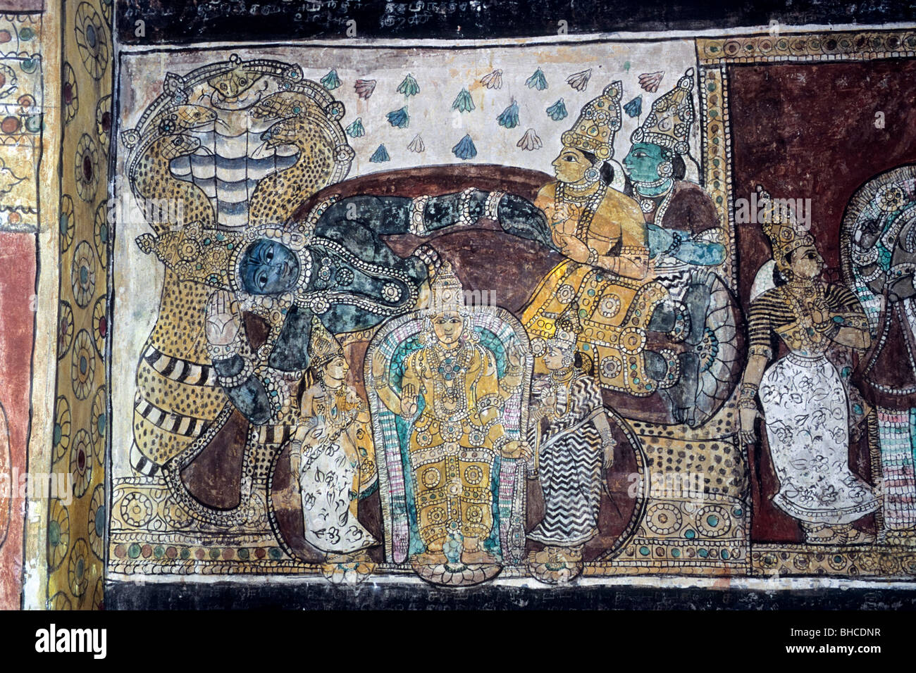 Eighteenth century mural in Ramalingavilasam Sethupathi palace at ...