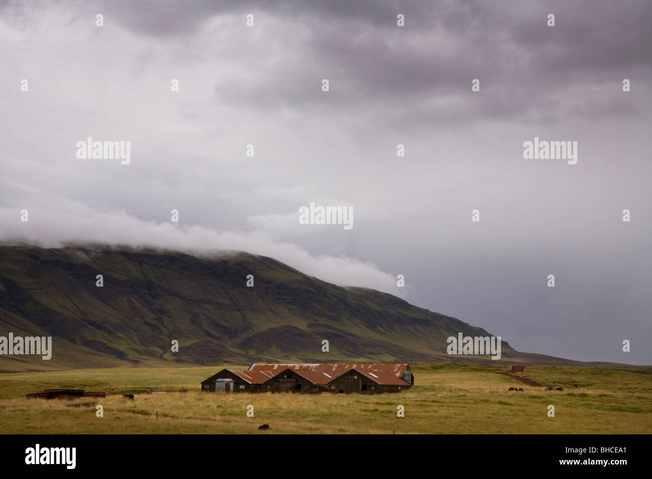 Rusty old sheep farm outhouse, Iceland Stock Photo - Alamy