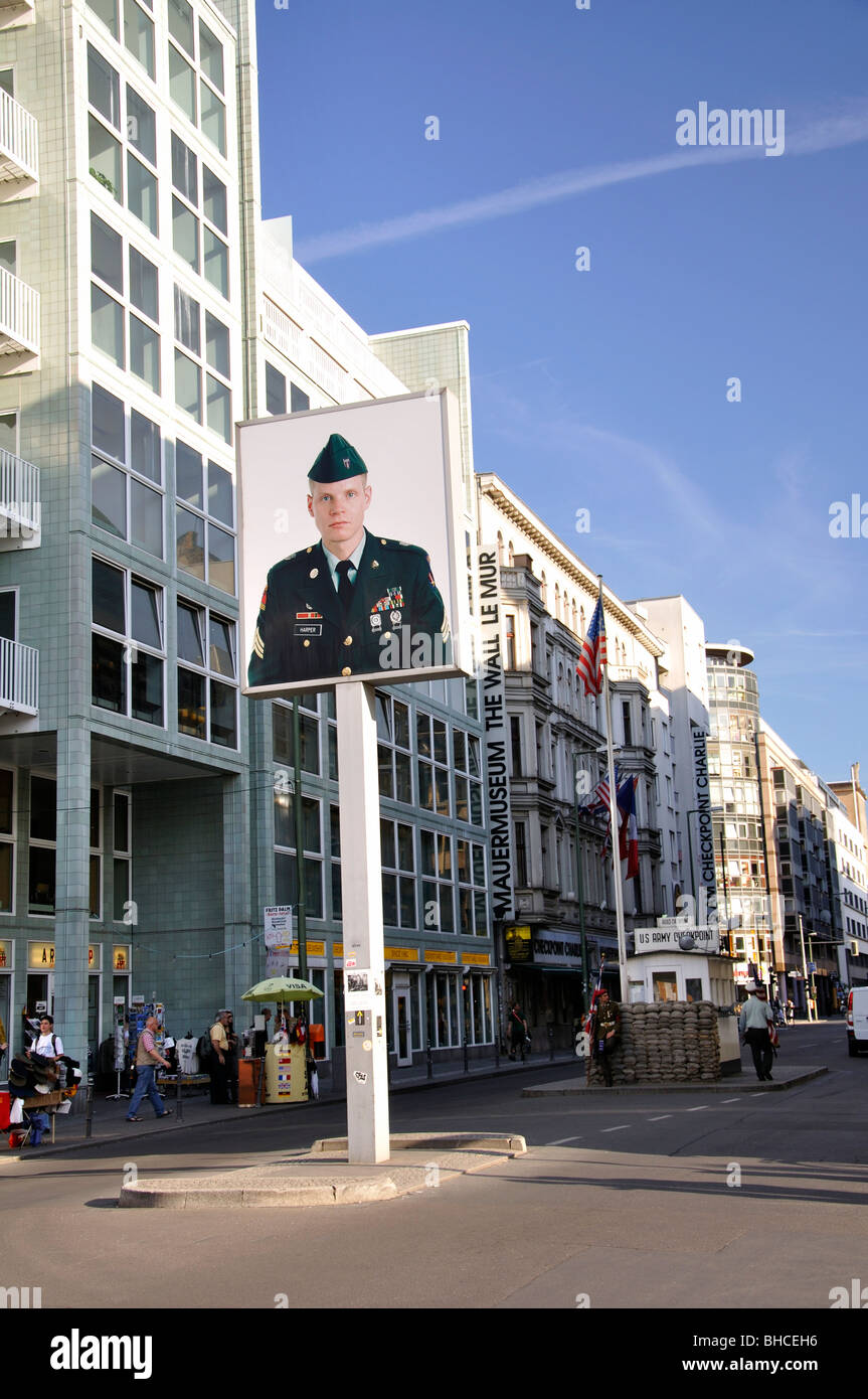 Photo of American soldier at Checkpoint Charlie, Berlin, Germany Stock ...