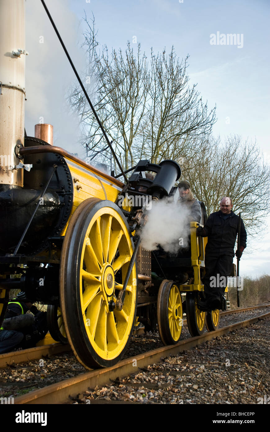 Replica stephensons rocket steam locomotive hi-res stock photography ...