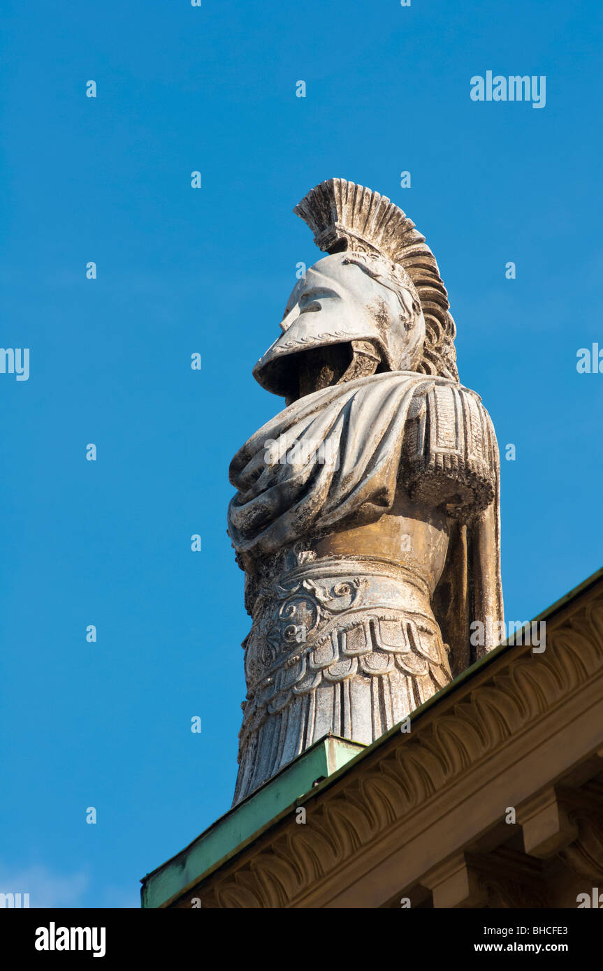 Roman - Greek statue at gates of Hofgarten at Odeansplatz, Munich ...