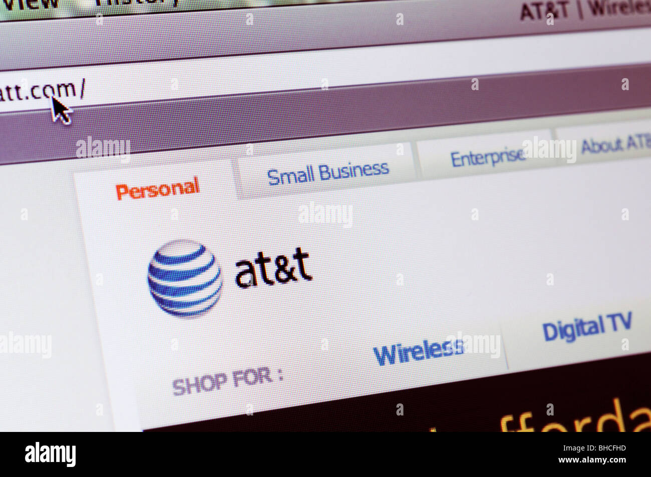 AT&T phone provider website Stock Photo - Alamy