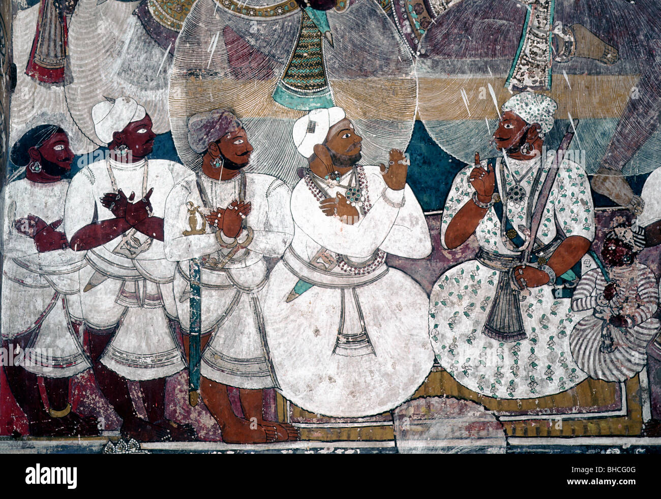 Eighteenth century mural in Ramalingavilasam Sethupathi palace at ...