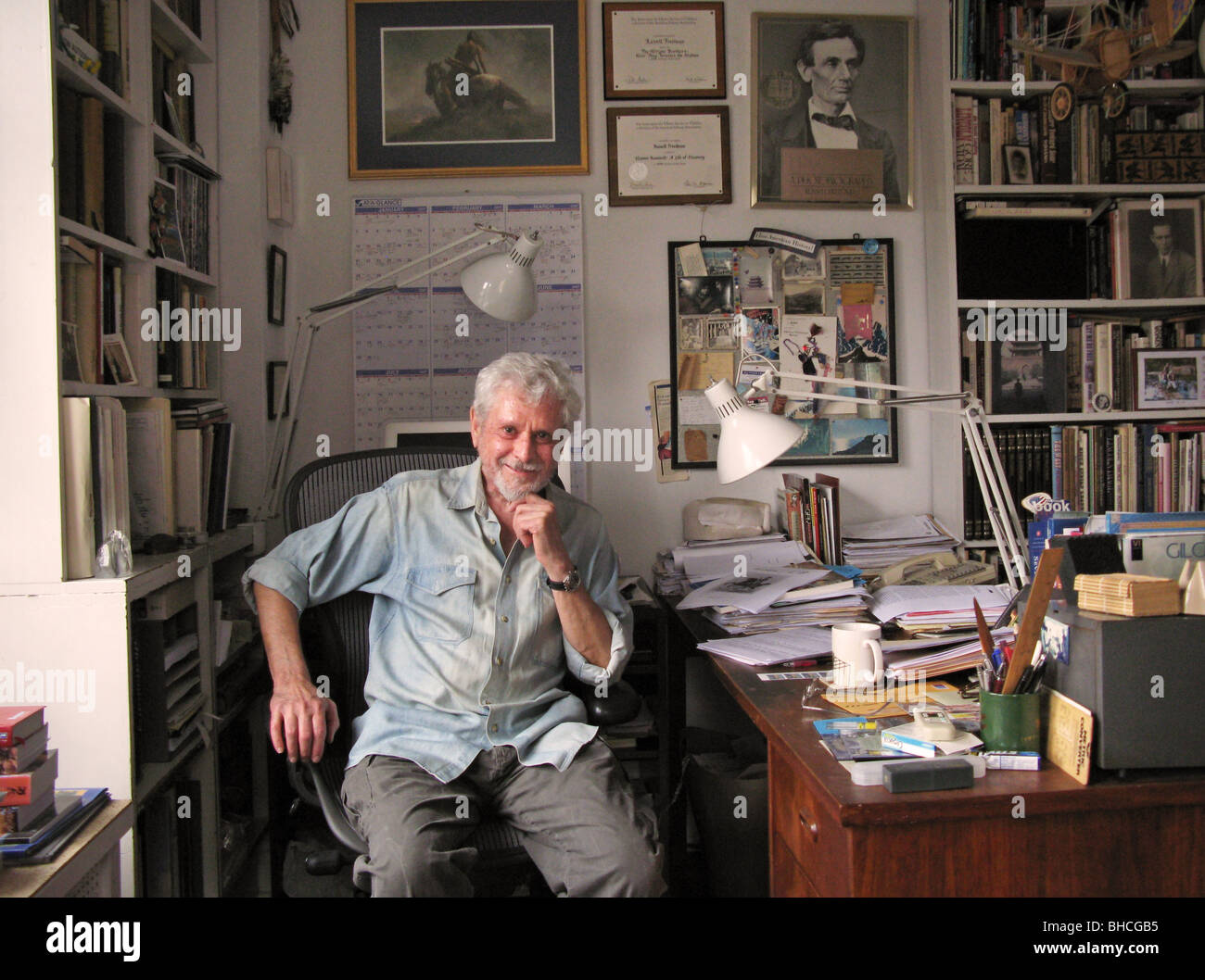 Author Russell Freedman in his office Stock Photo - Alamy