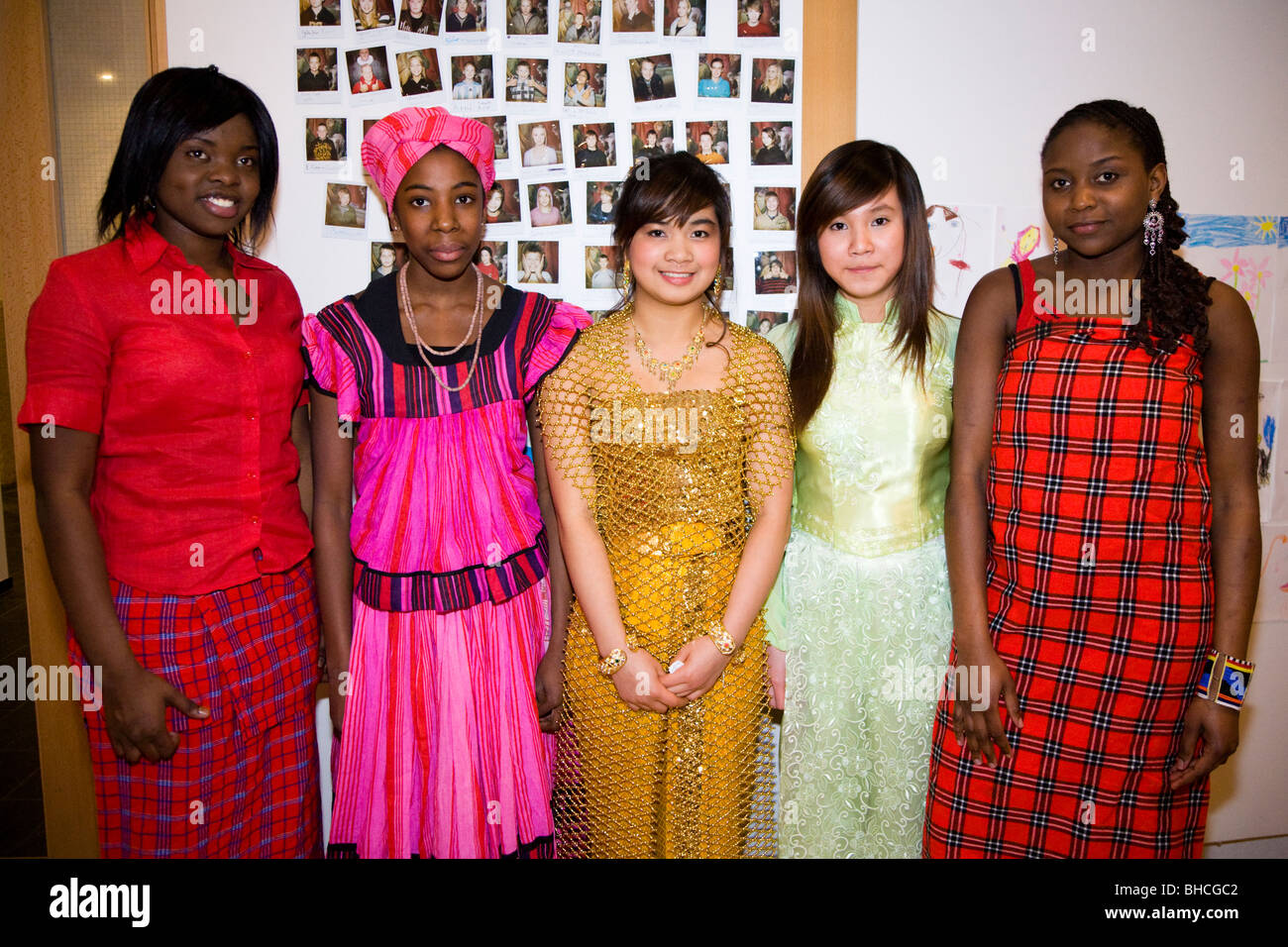 Teenage girls from Kenya, Namibia, Thailand and Vietnam Stock Photo - Alamy