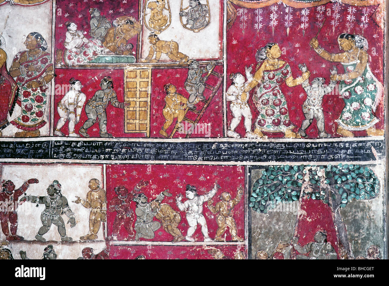 Eighteenth century mural in Ramalingavilasam Sethupathi palace at ...