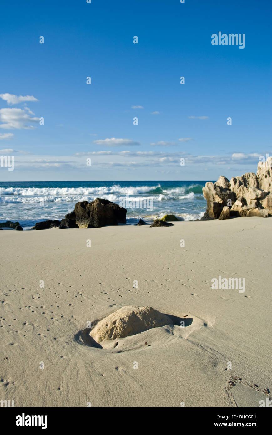 Erosion effects on an abandoned sandstone quarry, Ibiza, Spain Stock ...