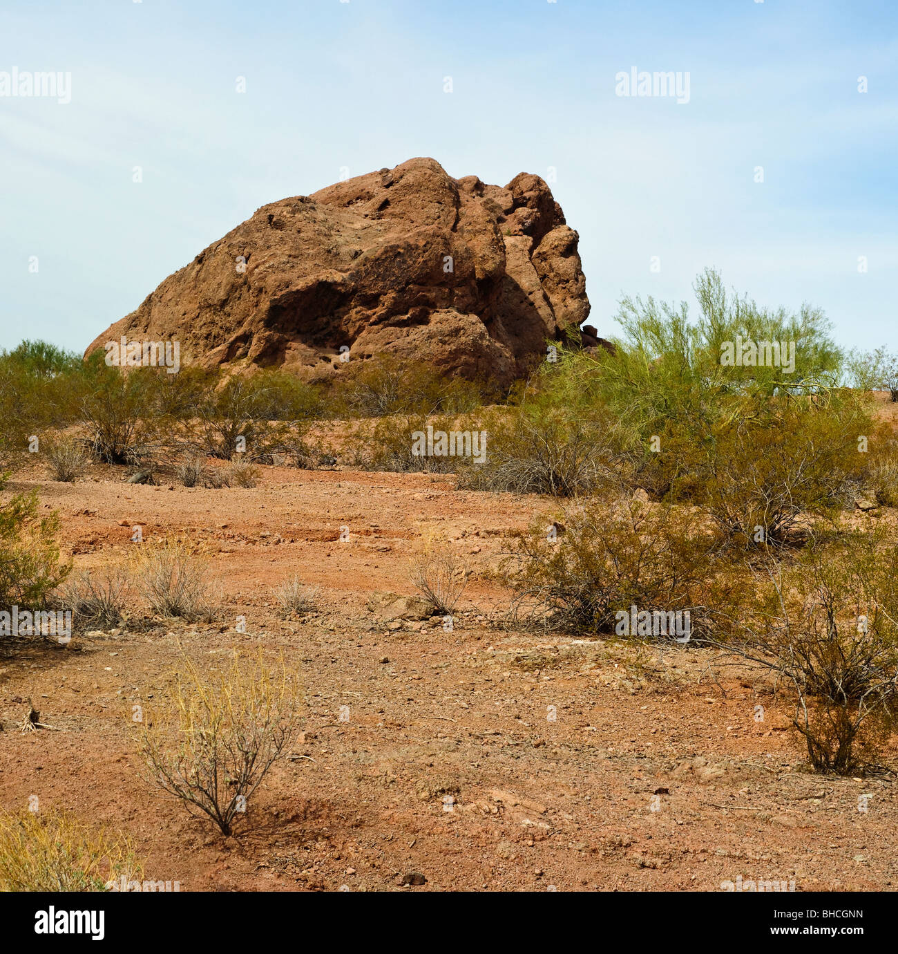 Sandstone rock formation in Papago Park in Phoenix, Arizona Stock Photo ...