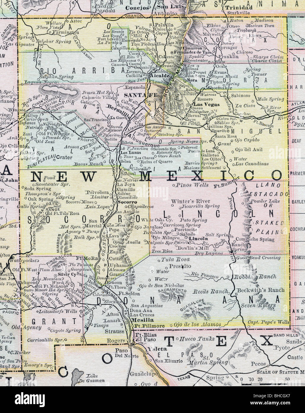 Old map of mexico hi-res stock photography and images - Alamy