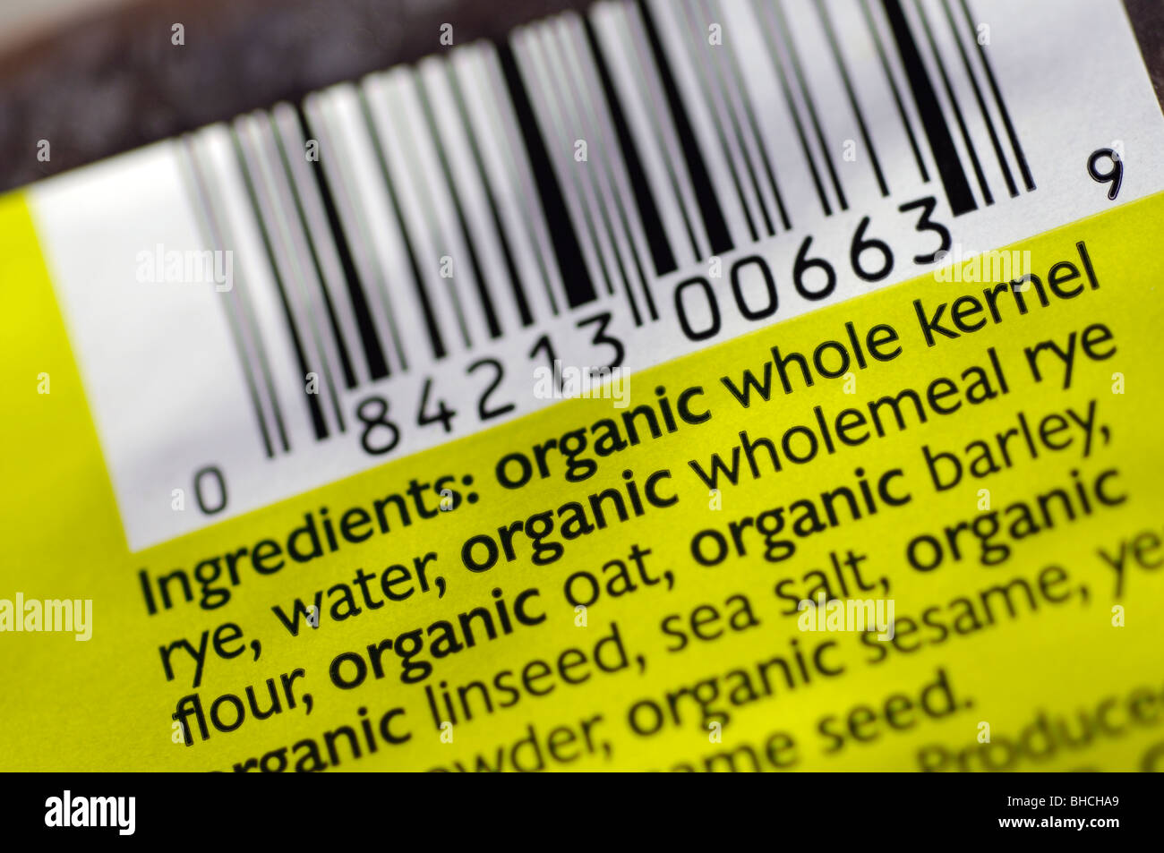 Ingredients list on packaged food Stock Photo - Alamy