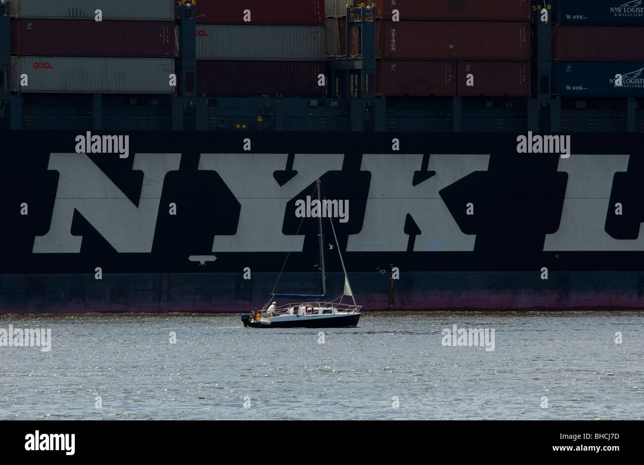 Small container ship sailing hi-res stock photography and images - Alamy