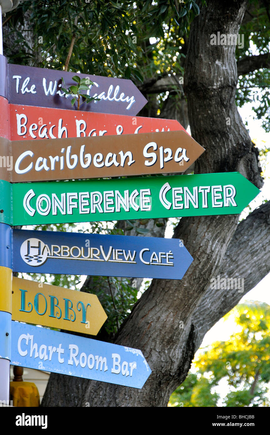 Direction sign, Key West, Florida, USA Stock Photo - Alamy